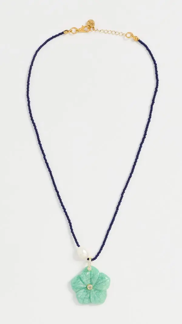 Maison Irem Azure Flower Necklace