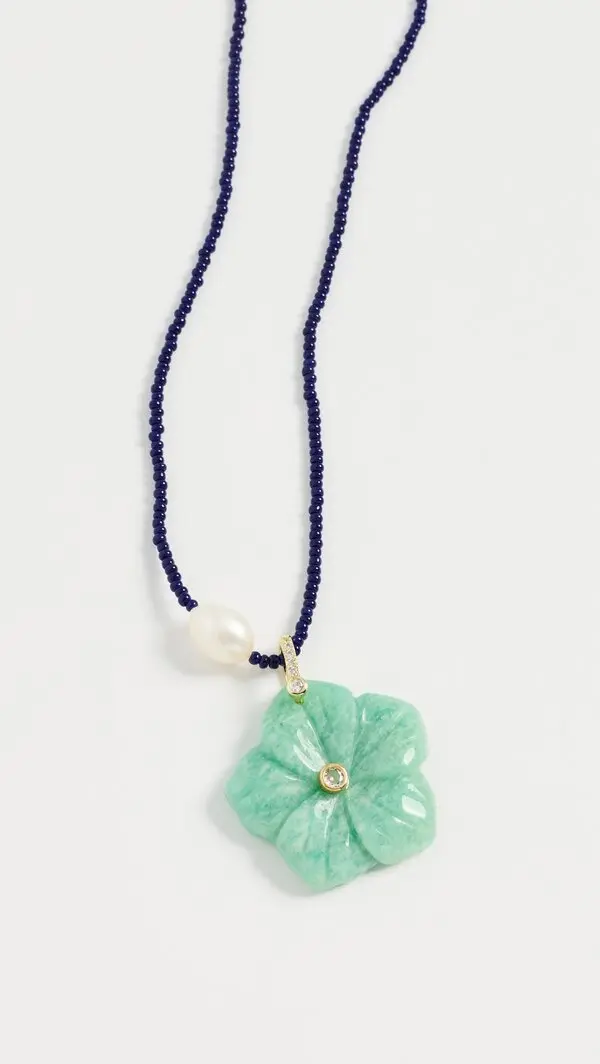 Maison Irem Azure Flower Necklace