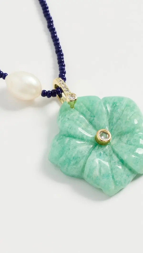 Maison Irem Azure Flower Necklace