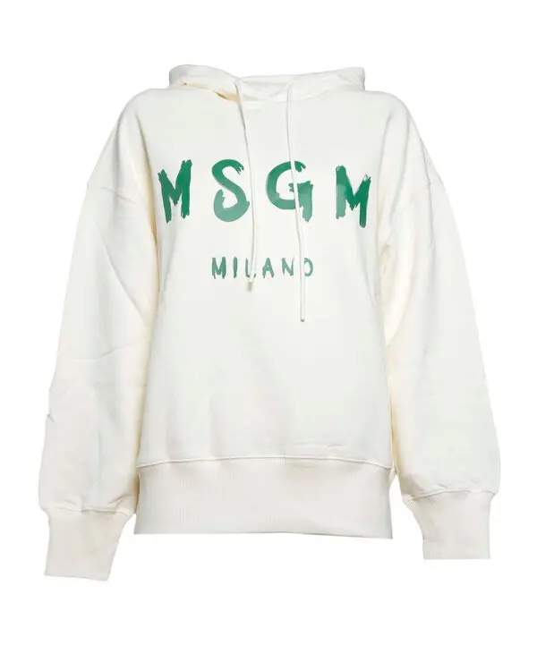 MSGM Logo Printed Drawstring Hoodie