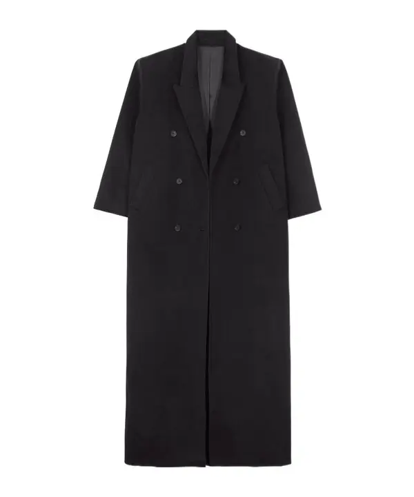 THE FRANKIE SHOP Gaia Double Breasted Coat - Black
