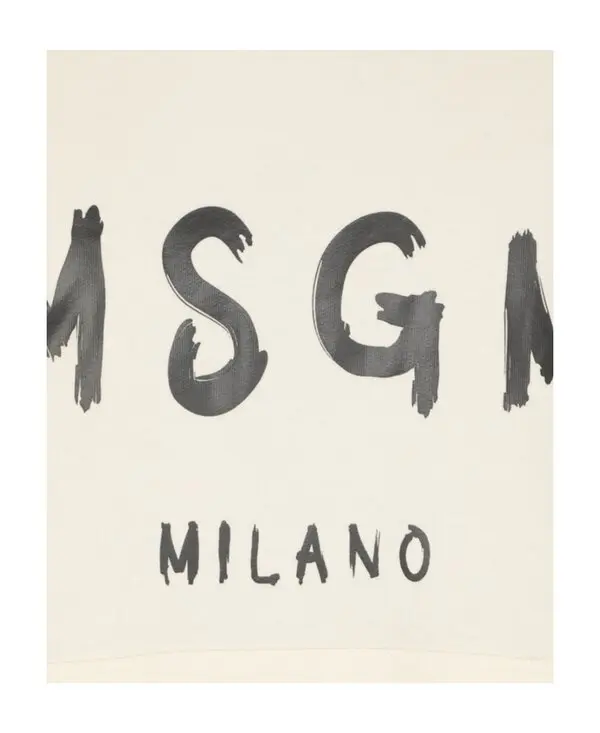 MSGM Logo Printed Drawstring Hoodie