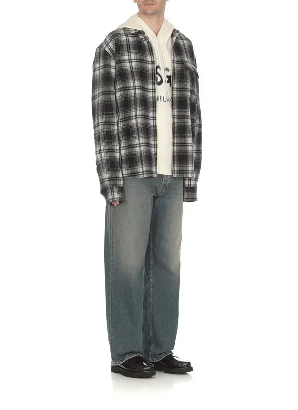 MSGM Logo Printed Drawstring Hoodie