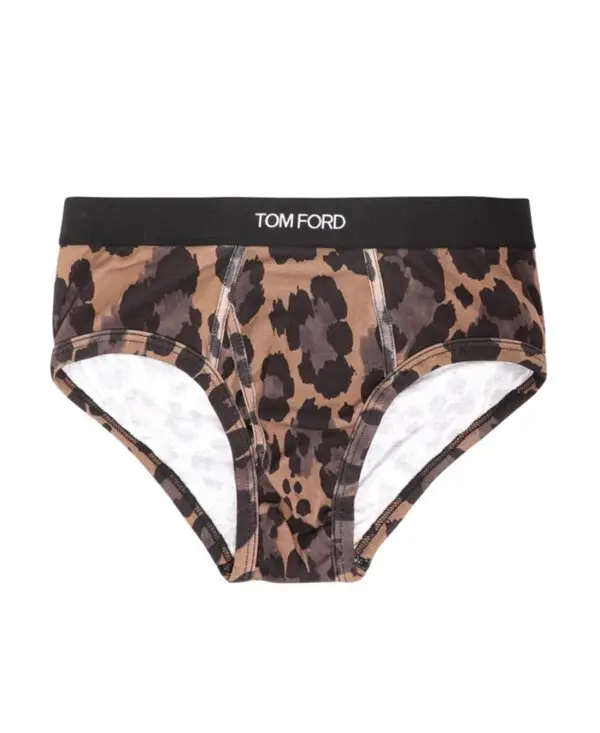TOM FORD Leopard Printed Stretched Briefs - Multicolor