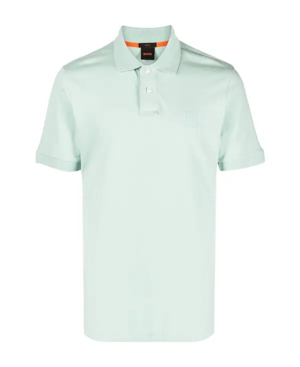 Hugo Boss Logo Embroidered Short-sleeved Polo Shirt - White