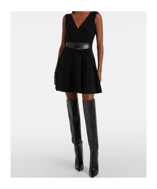 Norma Kamali Grace Belted Minidress