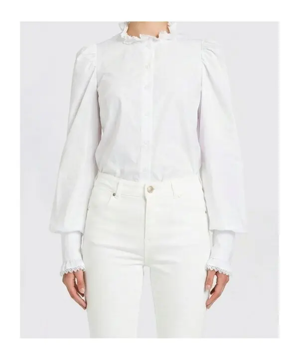 TWINSET Lace-trim Poplin Shirt
