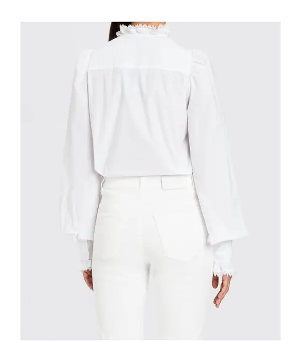 TWINSET Lace-trim Poplin Shirt