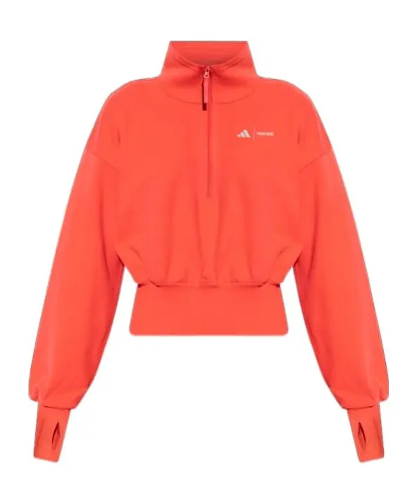 Adidas X Moon Boot High Neck Front Zipped Sweatshirt - Orange