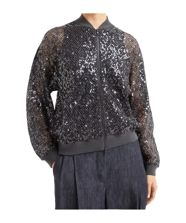 Brunello Cucinelli Sequinned Zipped Jacket