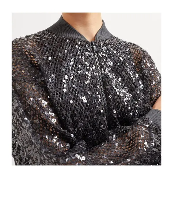 Brunello Cucinelli Sequinned Zipped Jacket