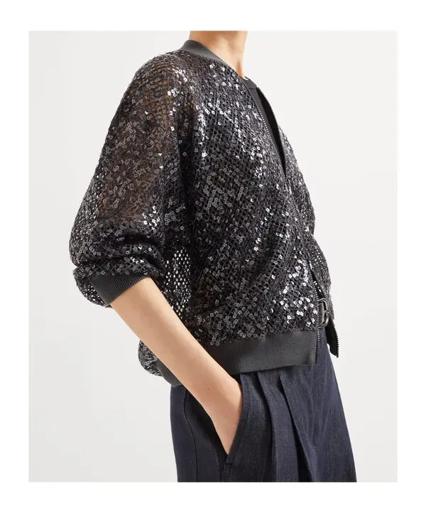 Brunello Cucinelli Sequinned Zipped Jacket