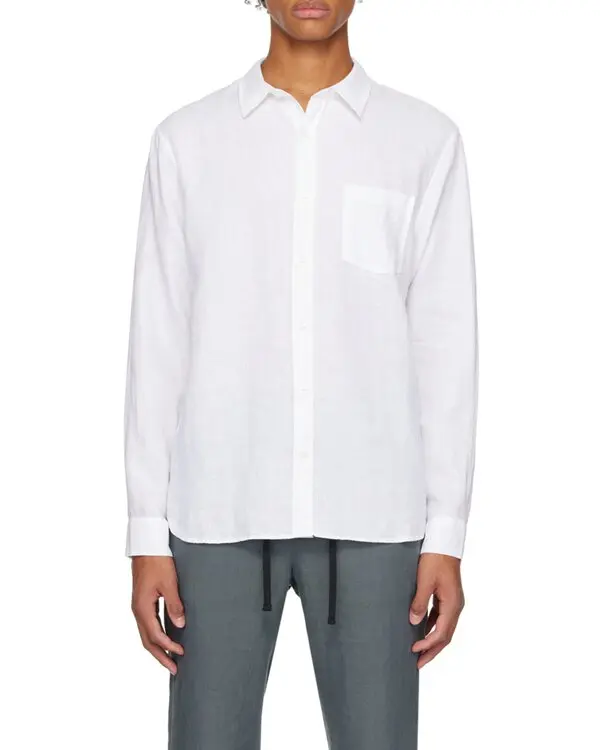 Vince Long-sleeve Linen Shirt