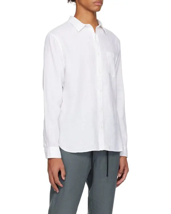 Vince Long-sleeve Linen Shirt