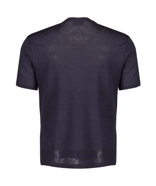Officine Générale Garment-dyed Linen T-shirt - Navy Ink