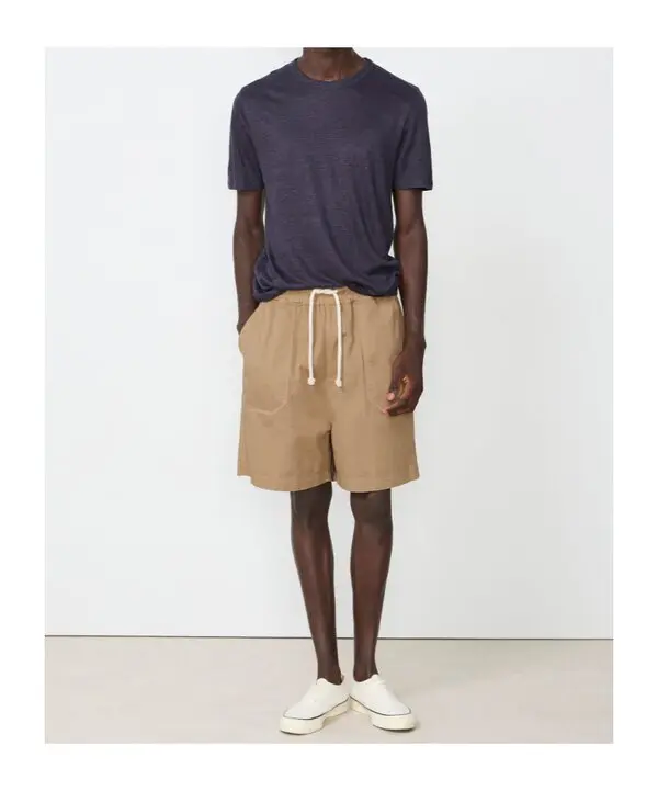 Officine Générale Garment-dyed Linen T-shirt - Navy Ink