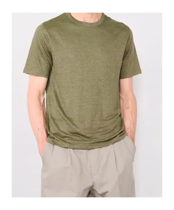Officine Générale Garment-dyed Linen T-shirt - Burnt Olive