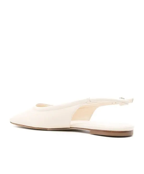 AeydĒ Square-toe Leather Ballerina Shoes