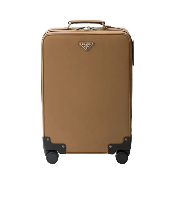 Prada Saffiano Leather Trolley - Brown