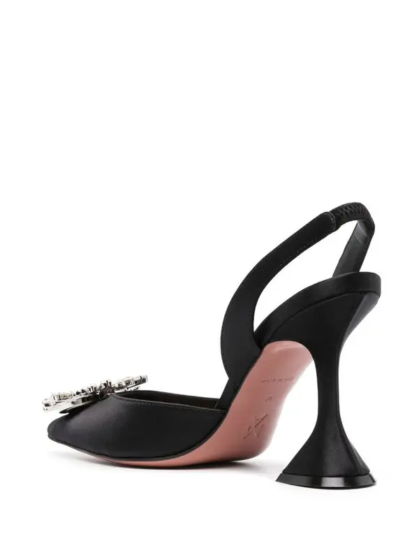 Amina Muaddi Crystal-embellished Pointed-toe Pumps