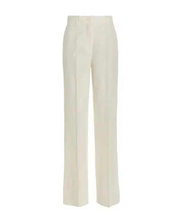 P.a.r.o.s.h Raisa Flared High-waisted Trousers - White