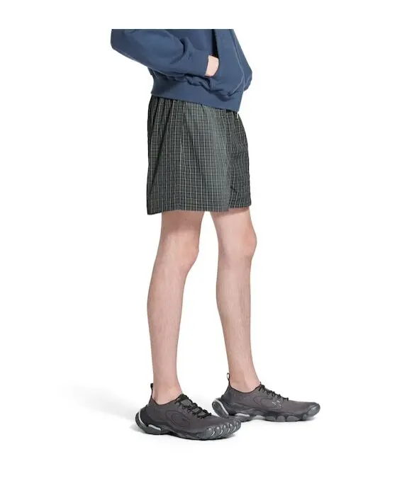 Balenciaga Checked Pattern Swim Trunks