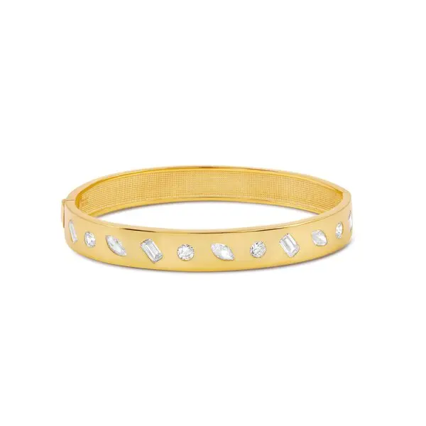 SHYMI Mixes Shape Bangle - Gold