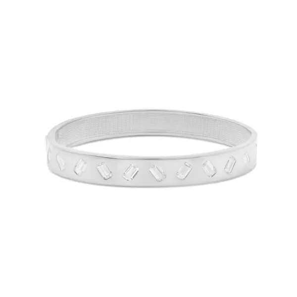 SHYMI Emerald Shape Bangle - Silver