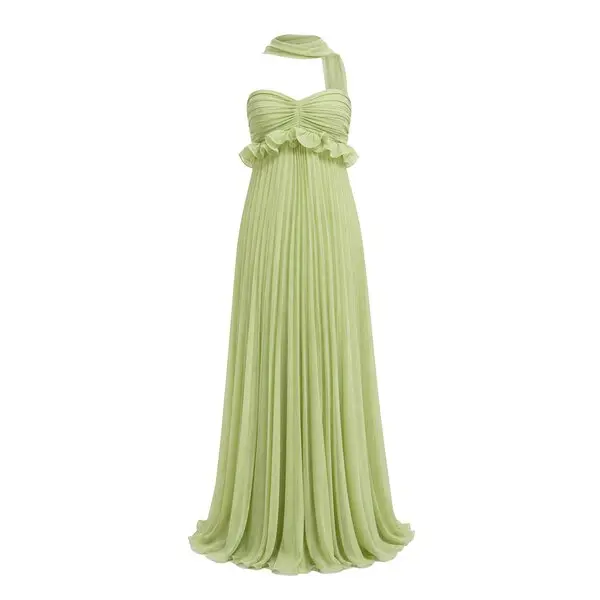 Delfi Diana Dress In Lime - Green