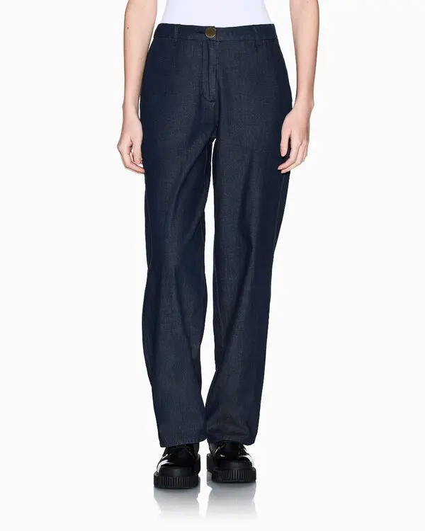 Armani Exchange Denim Wide Leg Trousers
