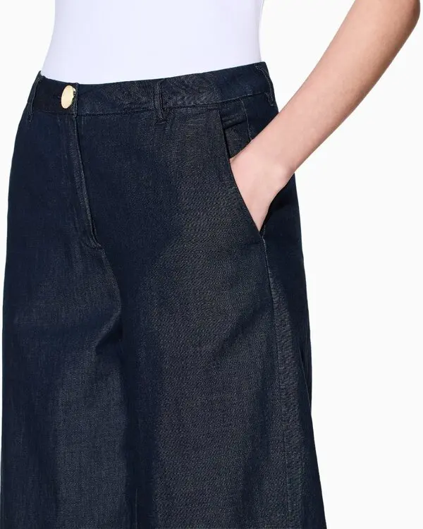 Armani Exchange Denim Wide Leg Trousers