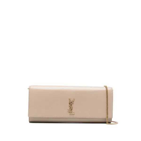 Saint Laurent Neutrals Clutch Bags - Cream