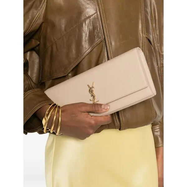 Saint Laurent Calf Leather Clutch Bag