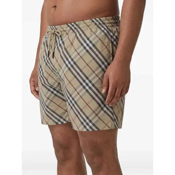 Burberry Neutrals Beachwear Swim Shorts