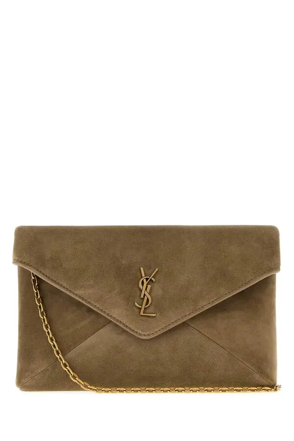Saint Laurent Small Cassandre Crossbody Bag - Brown