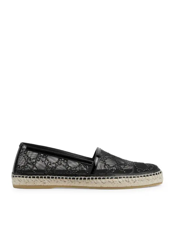 Gucci Espadrilles With Gg Crystals - Black