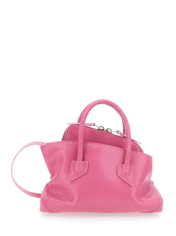 Attico La Passeggiata' Pink Mini Bag With Two Top Handles In Leather For - Multicolor