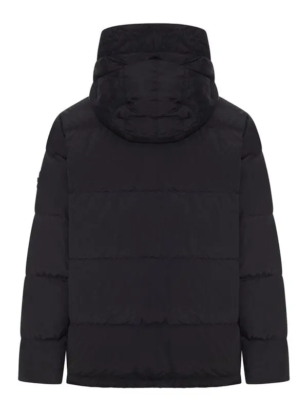 Stone Island Quilted Nylon Down Jacket With High Collar