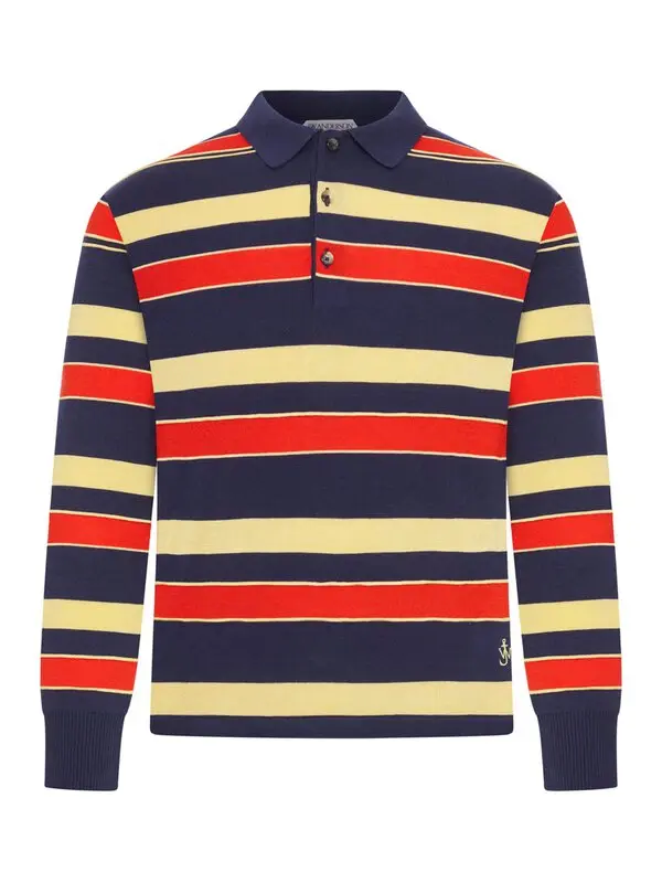 JW Anderson J.w.anderson Striped Knitted Rugby Polo - Multicolor