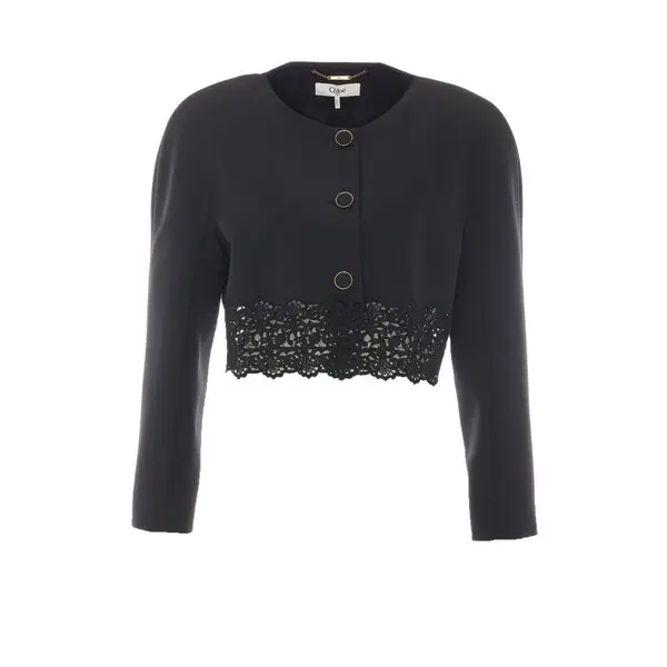 Chloé Cropped Jacket - Black