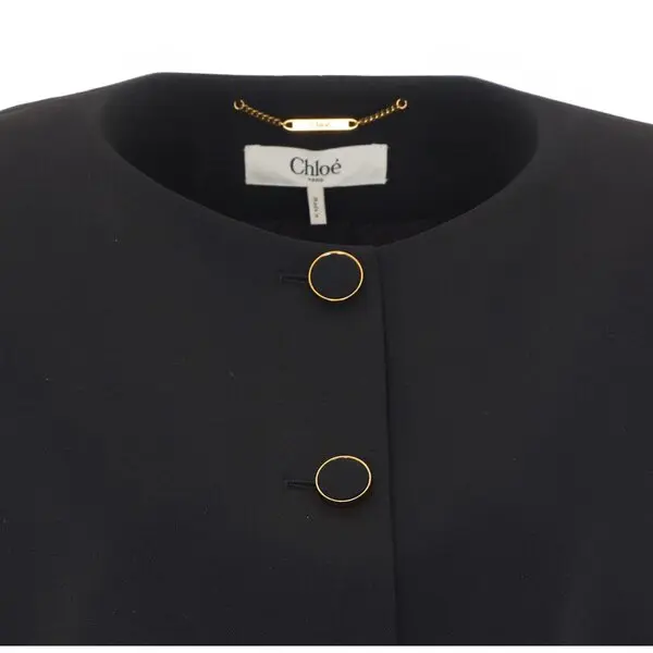 Chloé Cropped Jacket With Lace Details