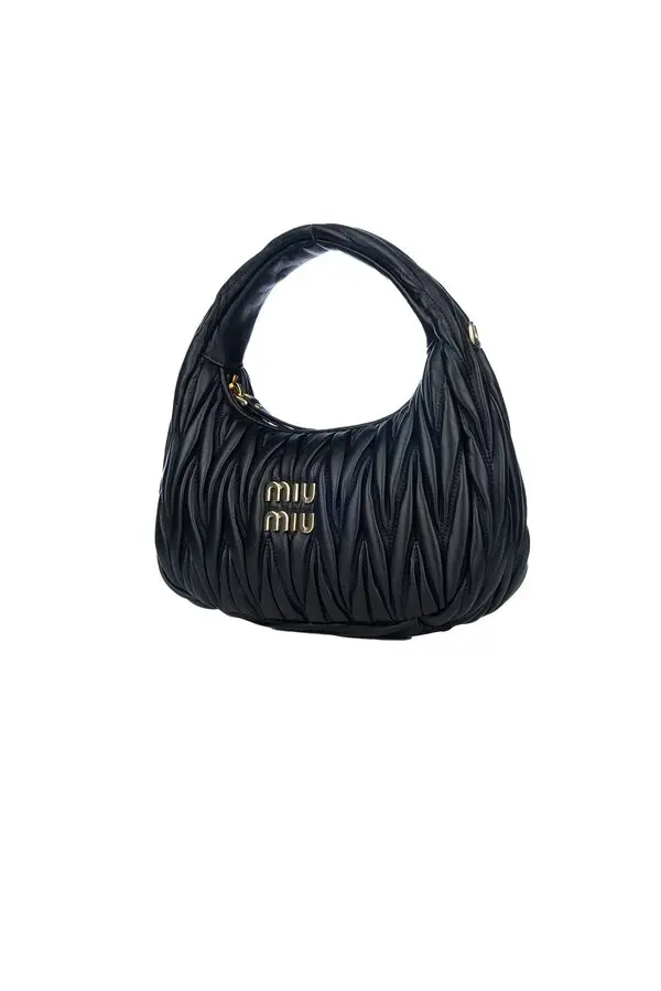 Miu Miu Quilted Handbag With Gold Tone Logo - Multicolor