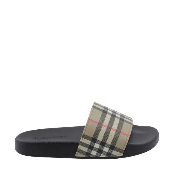 Burberry Check Slider - Cream