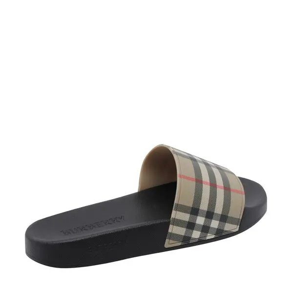 Burberry Check Slider - Cream