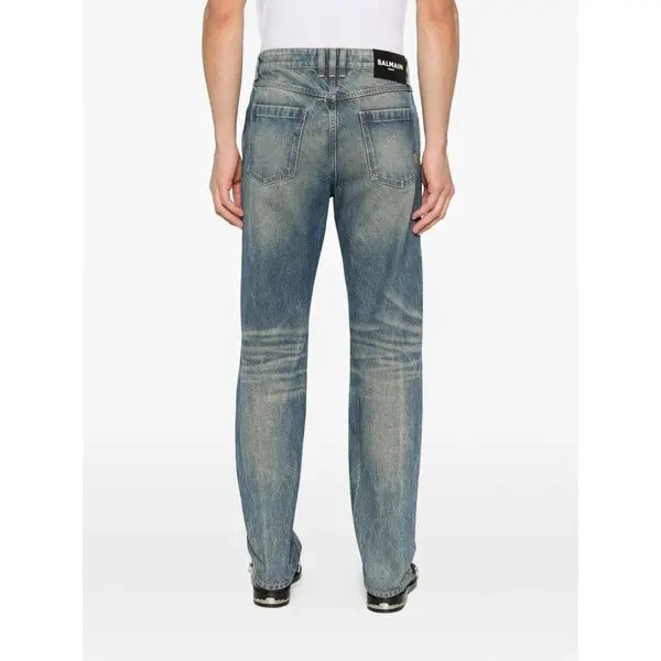 Balmain Denim Regular & Straight-leg Jeans - Blue