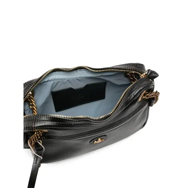 VIVIENNE WESTWOOD Grained Leather Shoulder Bag With Signature Orb Plaque