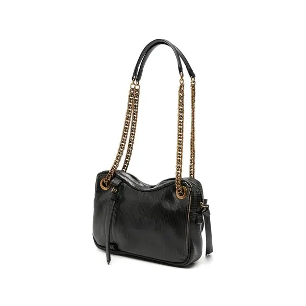 VIVIENNE WESTWOOD Grained Leather Shoulder Bag With Signature Orb Plaque