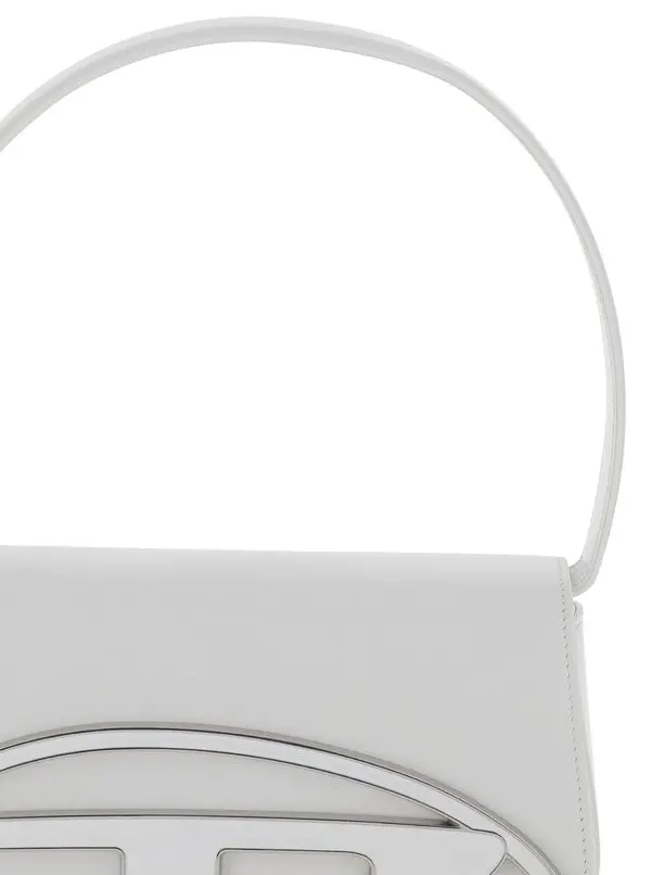 DIESEL® 1dr' Shoulder Bag With Oval D Patch In Leather - White