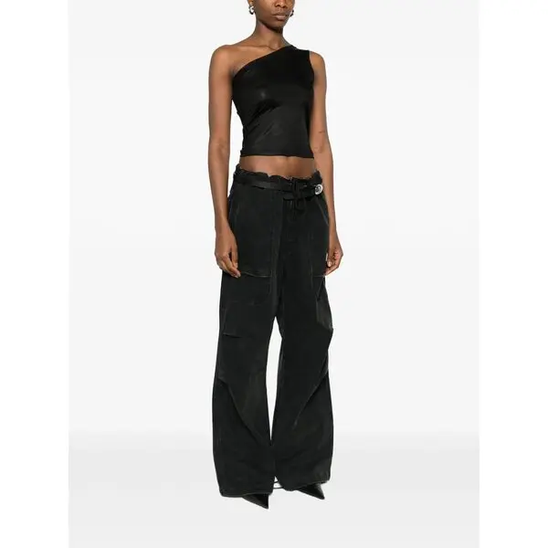 Rick Owens One-shoulder Patch Pocket Top - Black