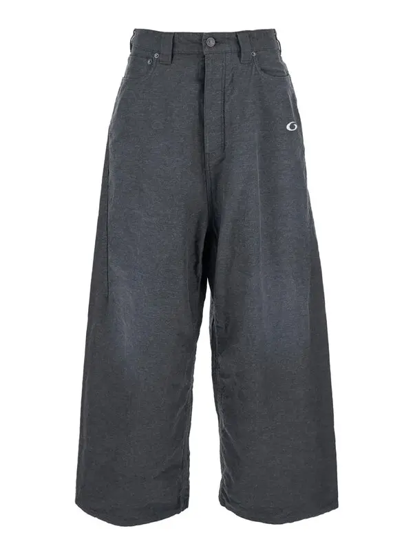 Balenciaga Cotton Oversize Pants With Logo - Multicolor